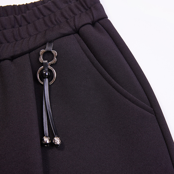 512606复合阳离子绒女士休闲九分裤